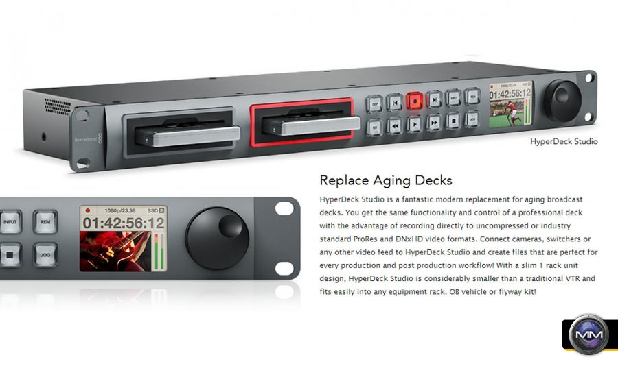 Blackmagic Design Announces New HyperDeck Studio Models
